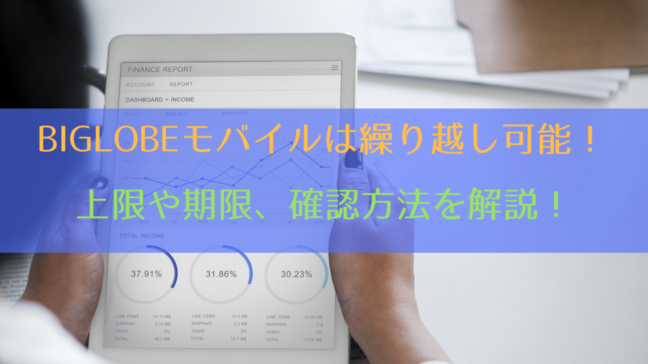BIGLOBEモバイルは繰り越し可能！上限や期限、確認方法を解説！ - 【BIGLOBE大図鑑】iPhone/Androidを安くするならBIGLOBEモバイル